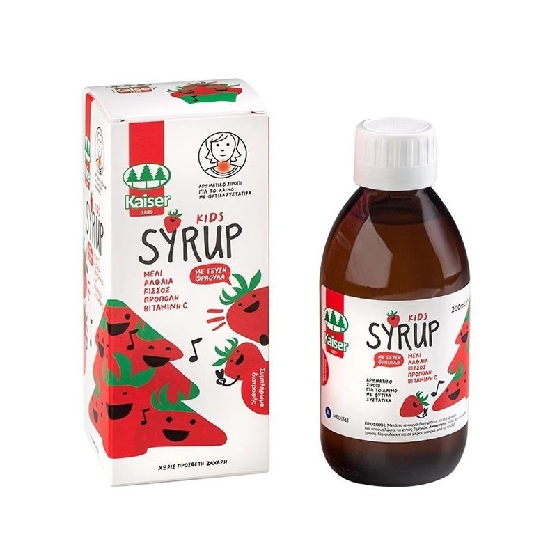 Kaiser Syrup Kids Strawberry Αρωματικό Σιρόπι Για Παιδιά Με Γεύση ...